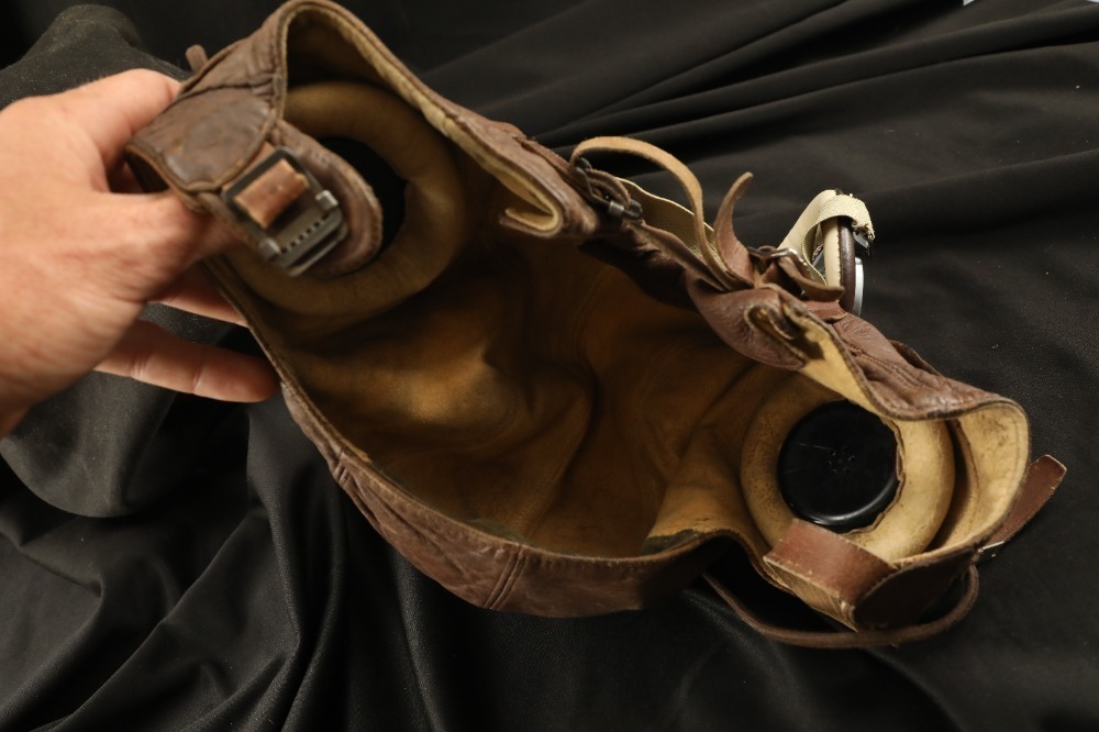 Canadian RCAF WW2 Battle of Britain Pilot Type B Leather Flight Helmet