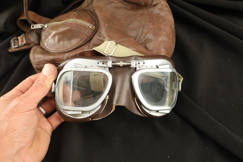 Canadian RCAF WW2 Battle of Britain Pilot Type B Leather Flight Helmet