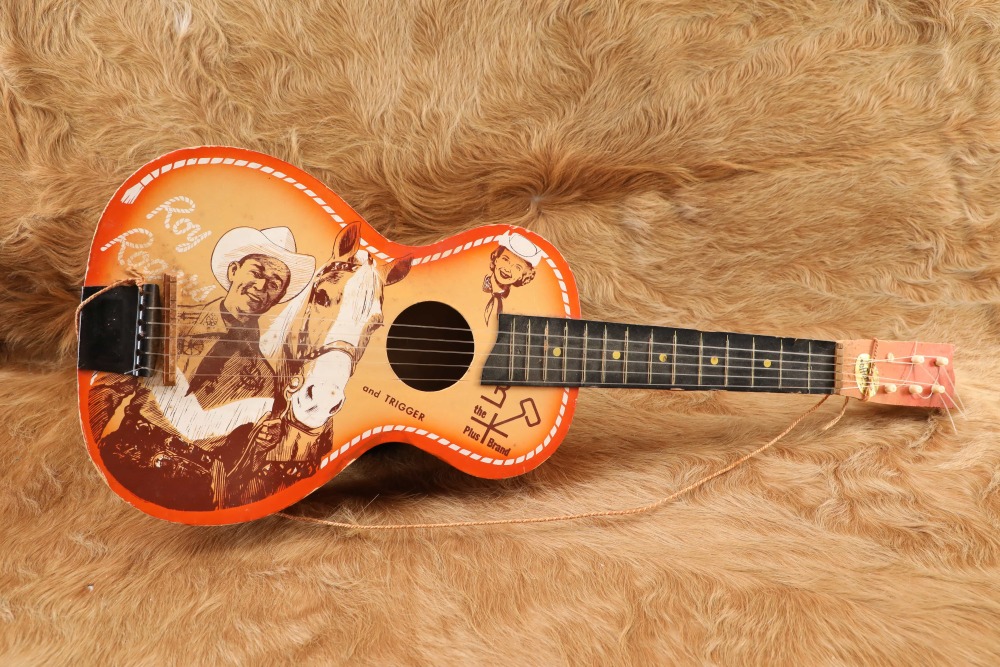 Vintage 1950s Jefferson “Cowboy Craze” Kid’s Roy Rogers, Trigger, & Dale Evans Acoustic Guitar